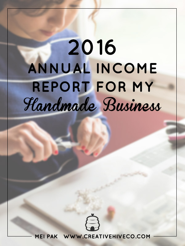 2016 Annual Income Report For My Handmade Business
